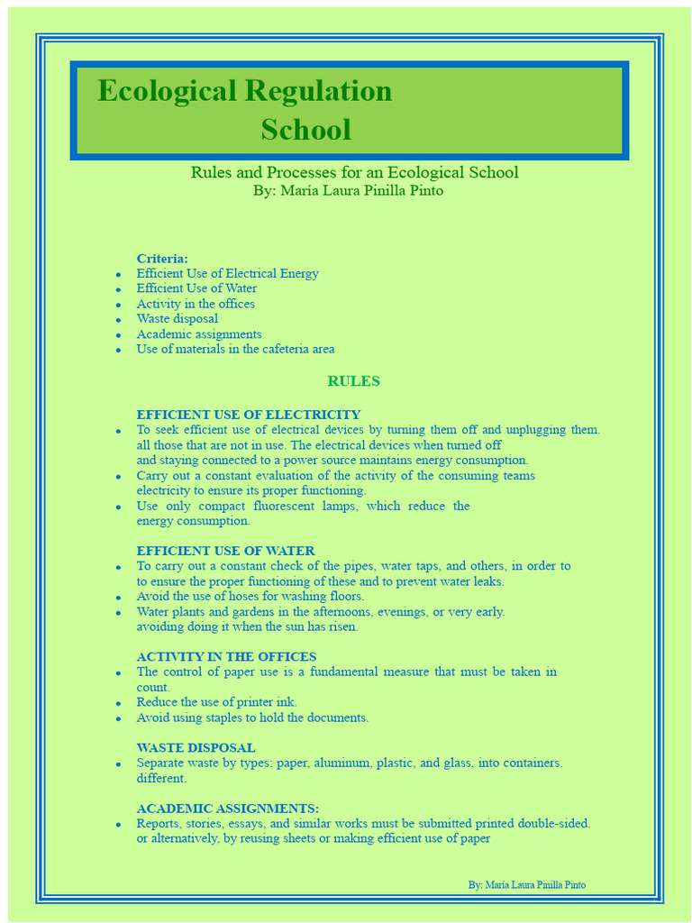 Ecological School Guidelines for Sustainability | PDF | Recycling | Waste