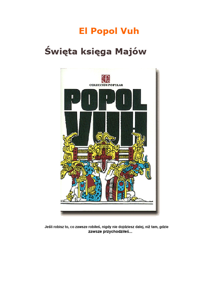 Popol Vuh PDF | PDF
