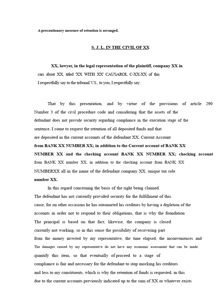 Precautionary Measure - Retention of Funds | PDF | Public Law | Common Law