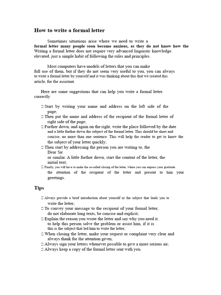 Starting a Formal Letter Guide | PDF | Human Communication | Communication
