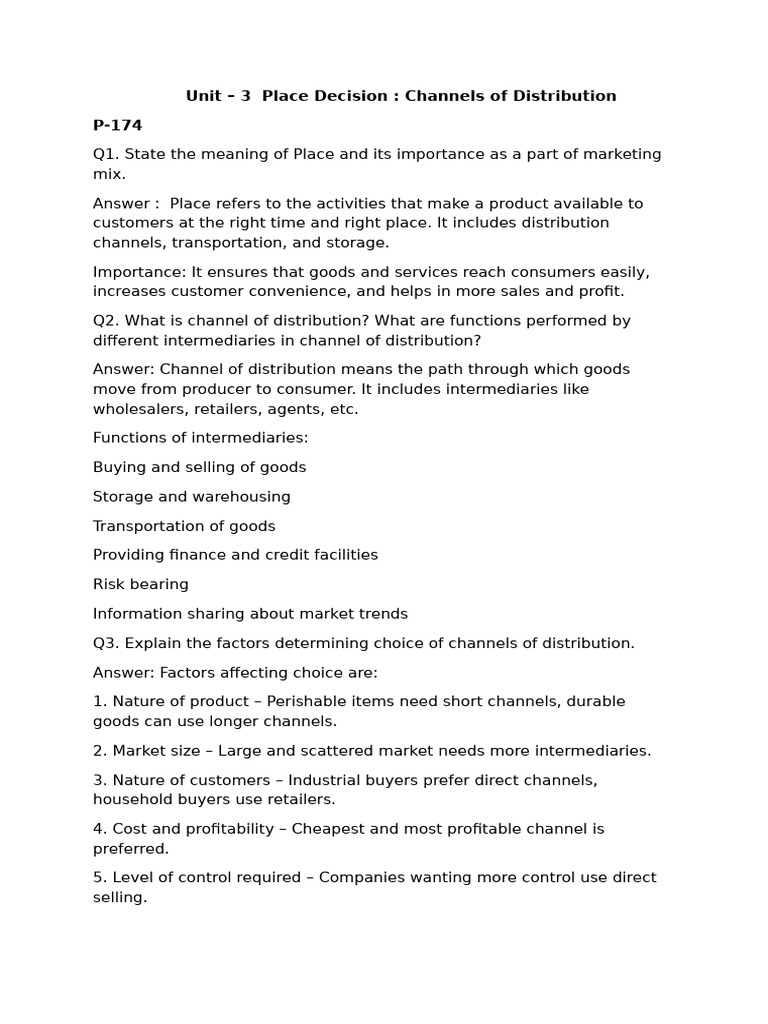 Understanding Distribution Channels in Marketing | PDF | Retail | Goods