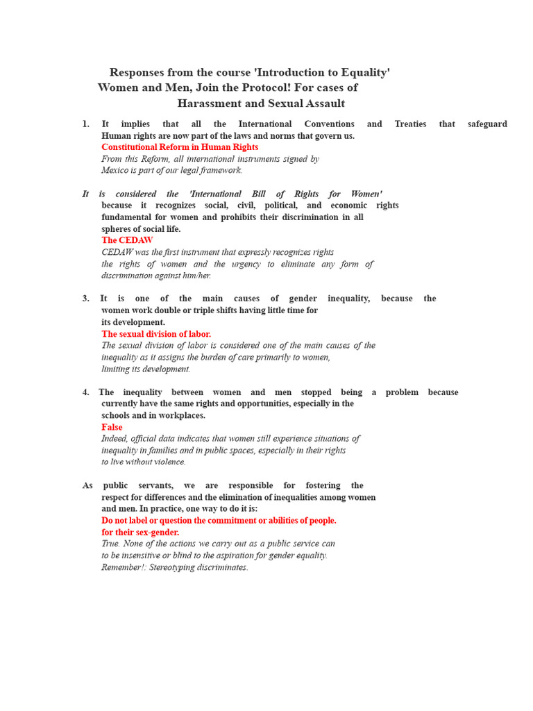 Gender Equality and Human Rights in Mexico | PDF | Gender | Gender Studies
