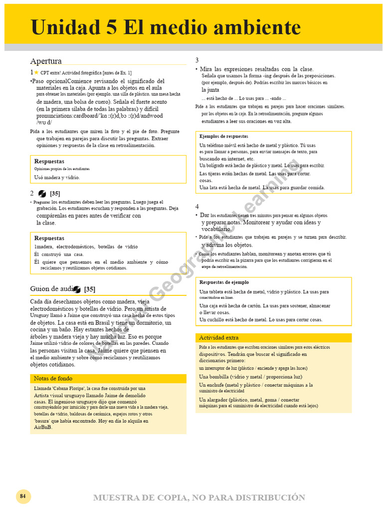 Actividades de Aprendizaje sobre el Medio Ambiente | PDF | Desierto ...