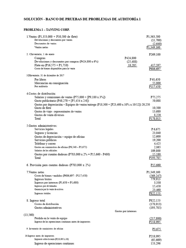 Banco de Pruebas AP Solución 1 | PDF | Sector privado | Economía Financiera
