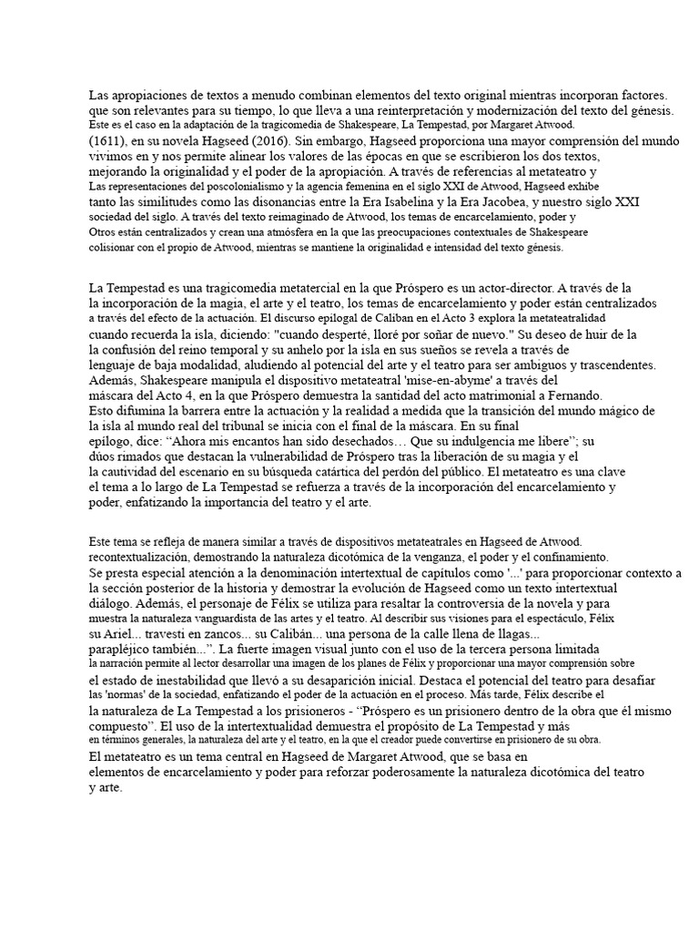 Hagseed + Tempestad | PDF | La tempestad