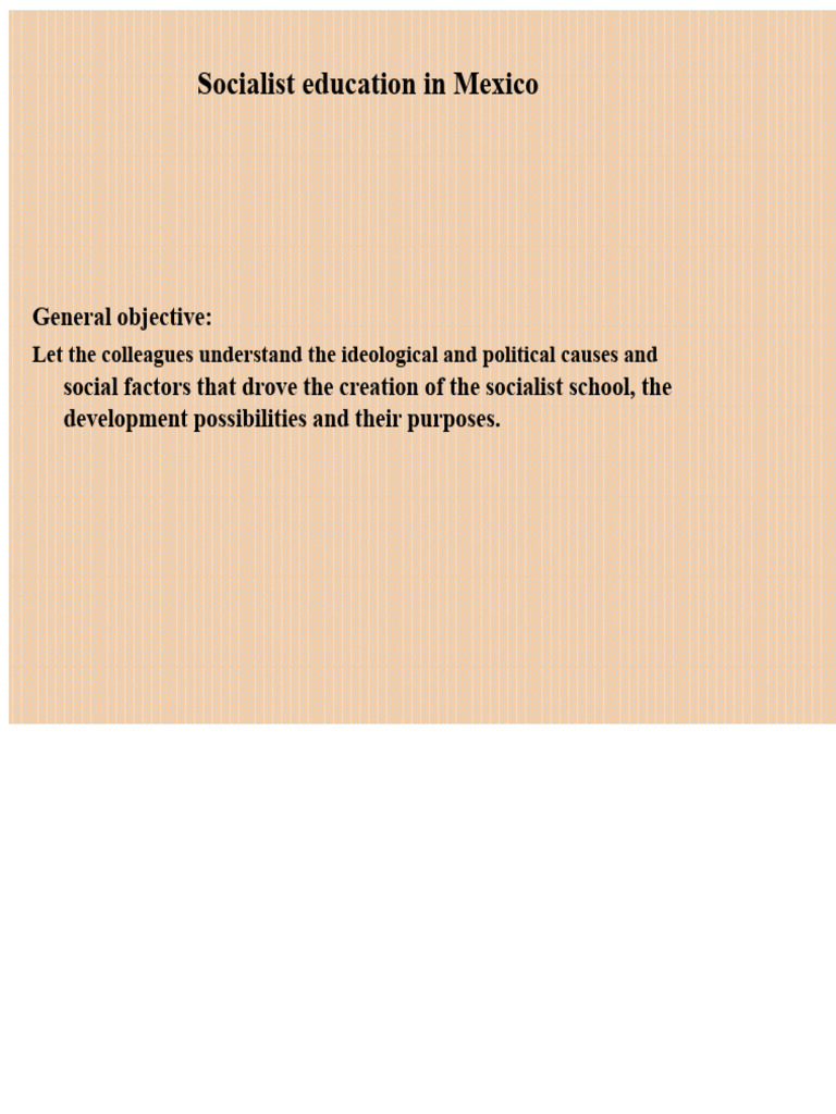 Socialist Education in Mexico: Origins and Impact | PDF | Socialism ...