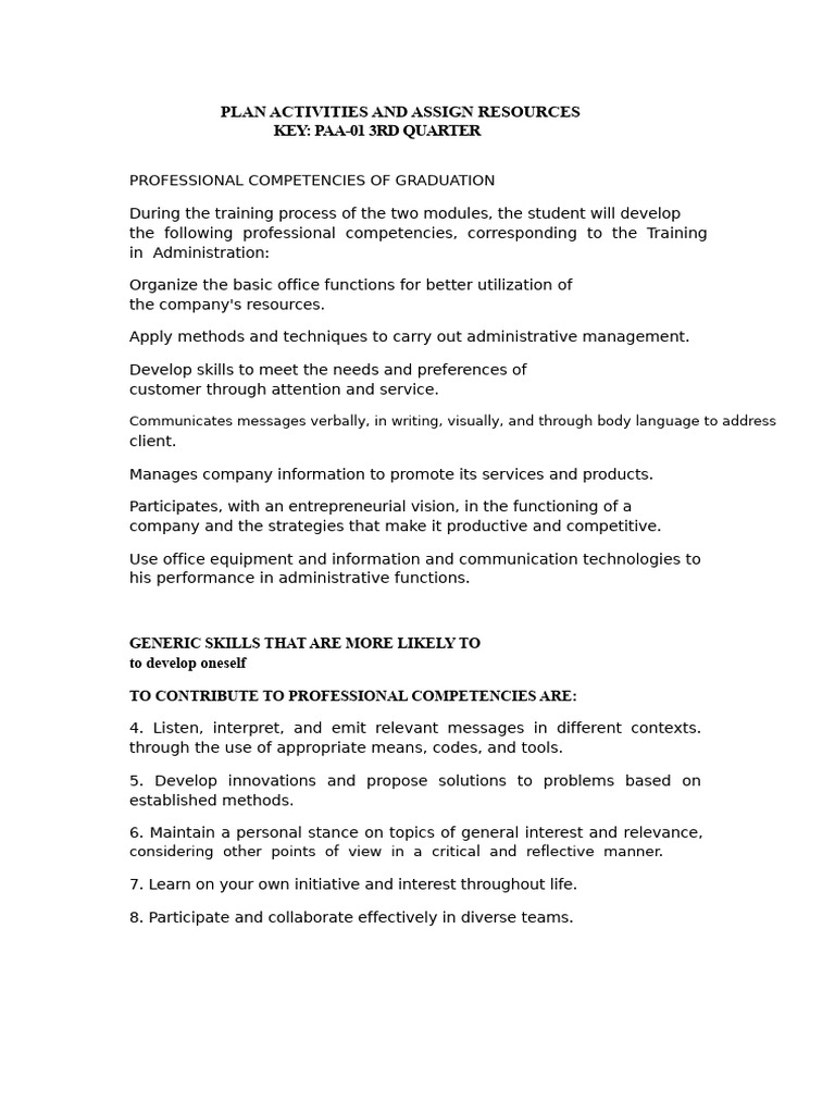 308 Planning Activities and Assigning Resources | PDF | Communication | Cognition