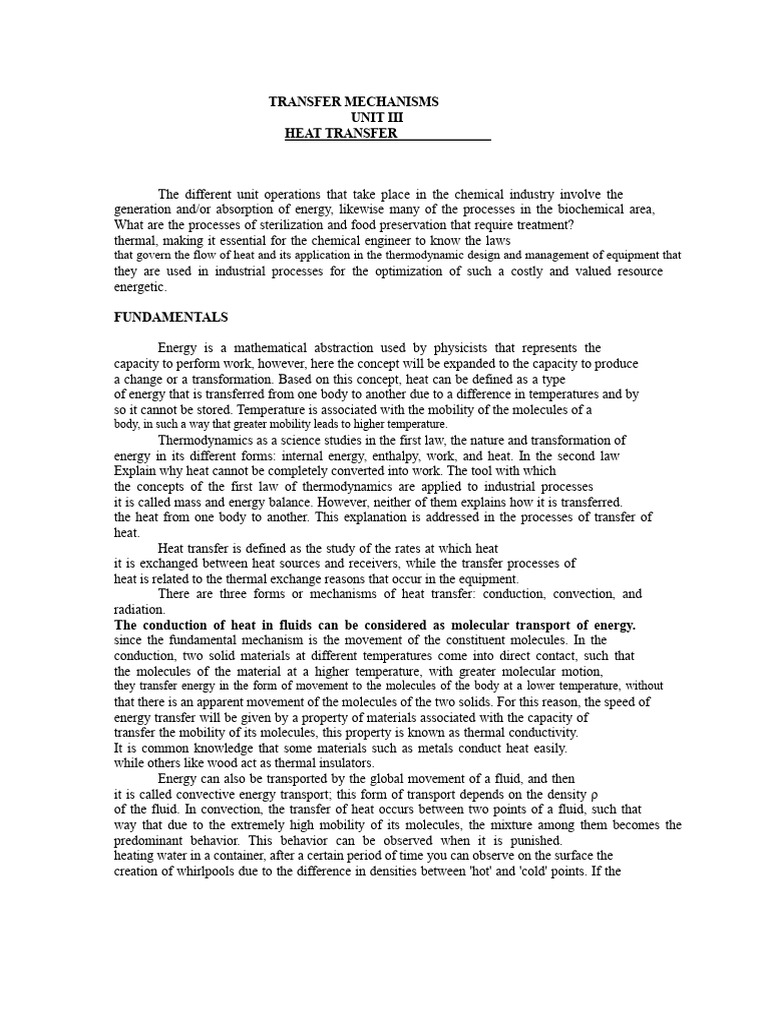 Heat Transfer Mechanisms in Engineering | PDF | Heat | Heat Transfer