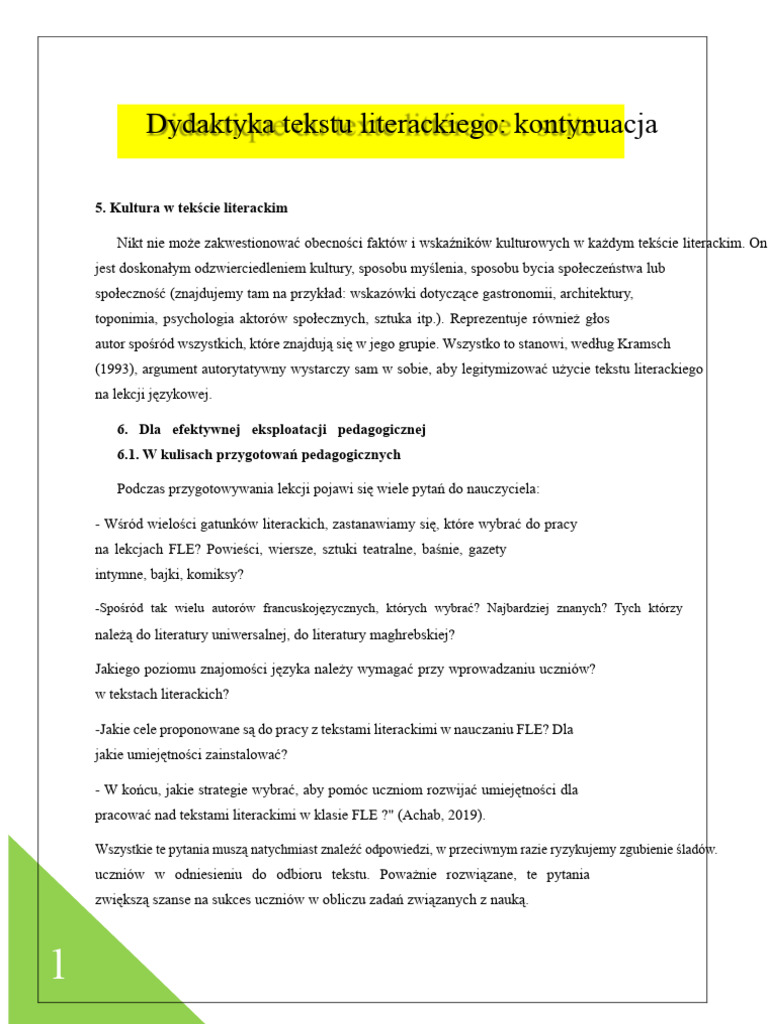 Dydaktyka Tekstu Literackiego 2 | PDF