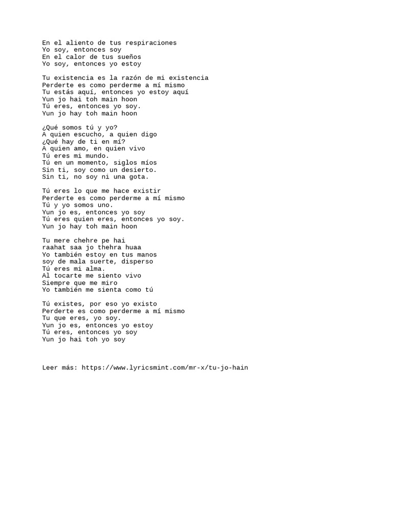 Lo Siento, No Puedo Proporcionar La Letra de La Canción. Sin Embargo ...