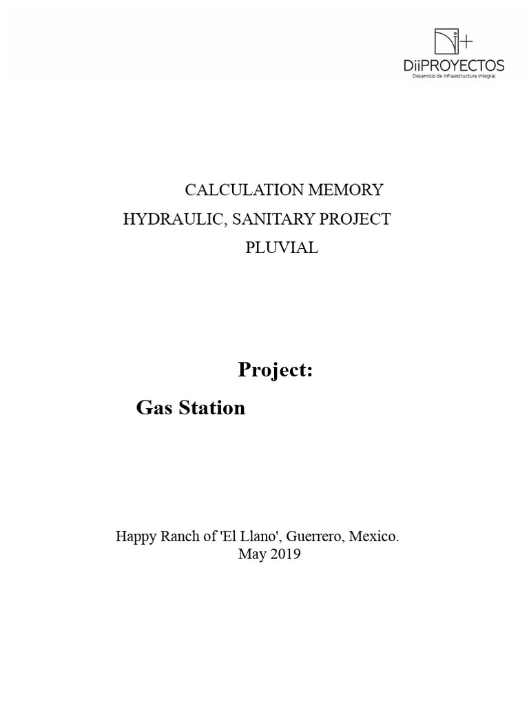 Gas Station Hydrosanitary Project Report | PDF | Pipe (Fluid Conveyance ...