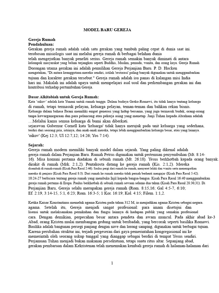 Model-Model Baru Gereja | PDF