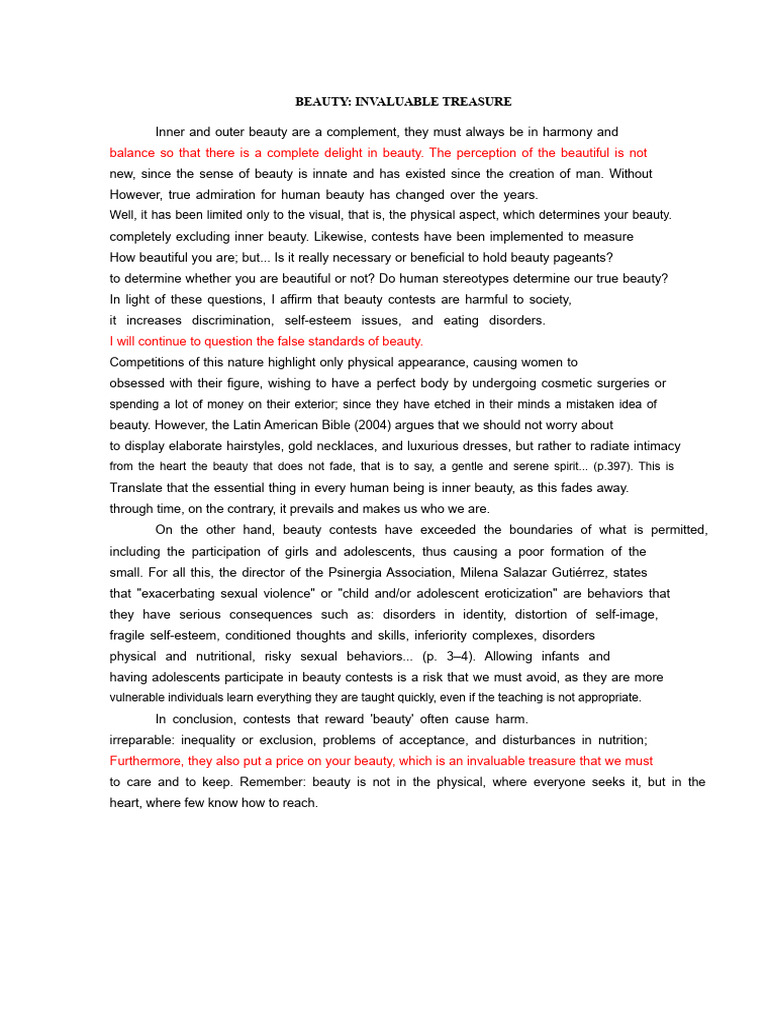 The Dangers of Beauty Contests | PDF | Beauty | Adolescence