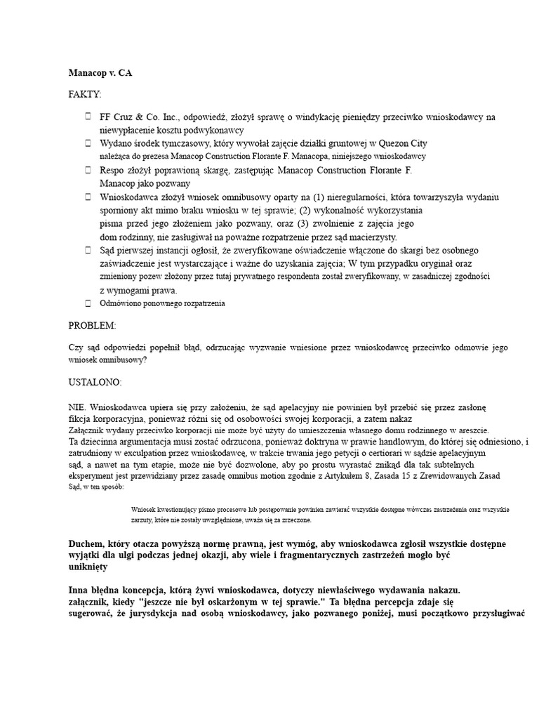 Manacop Kontra CA | PDF
