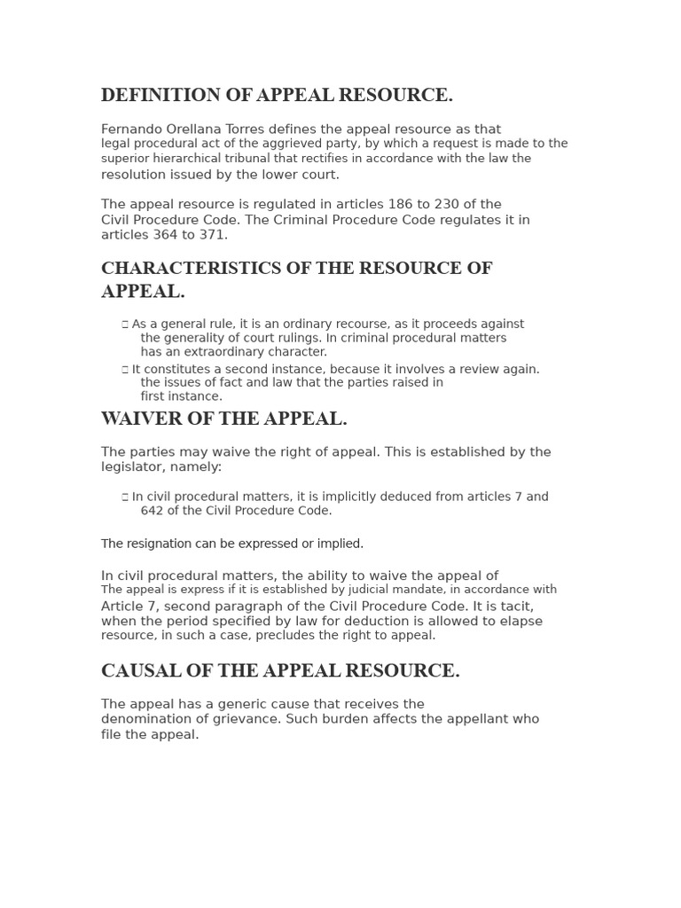 Understanding the Appeal Resource Process | PDF | Appeal | Appellate Court