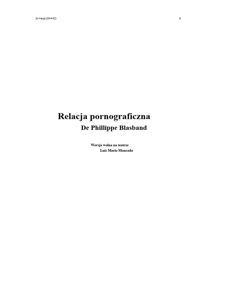 Relacja Pornograficzna | PDF