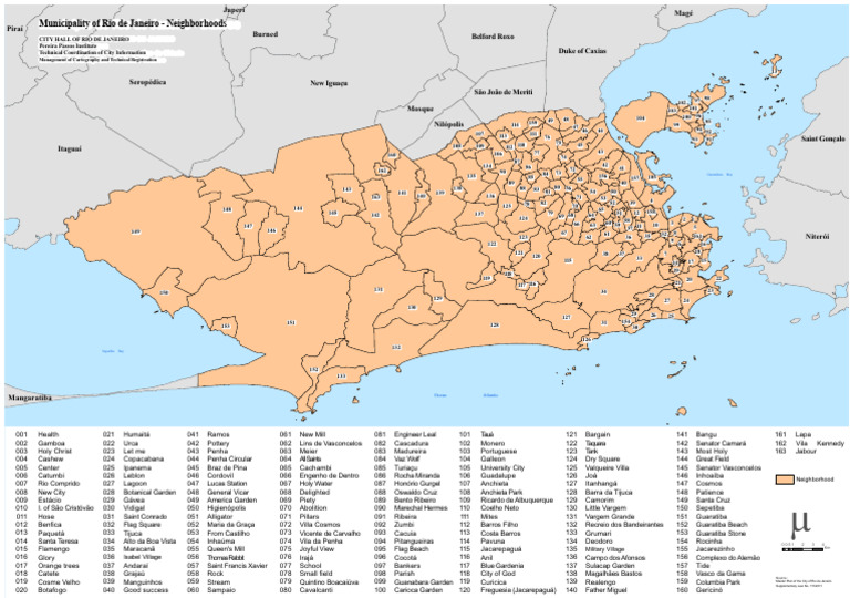 Rio de Janeiro Neighborhoods Map | PDF | Association Football Records ...