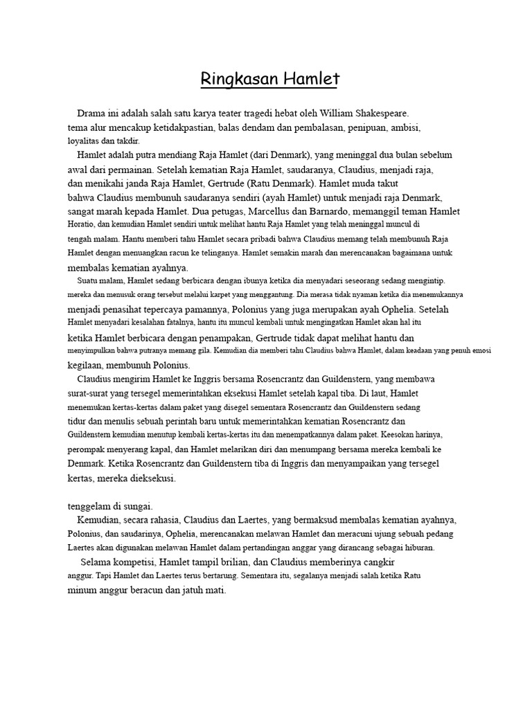 Ringkasan Hamlet | PDF