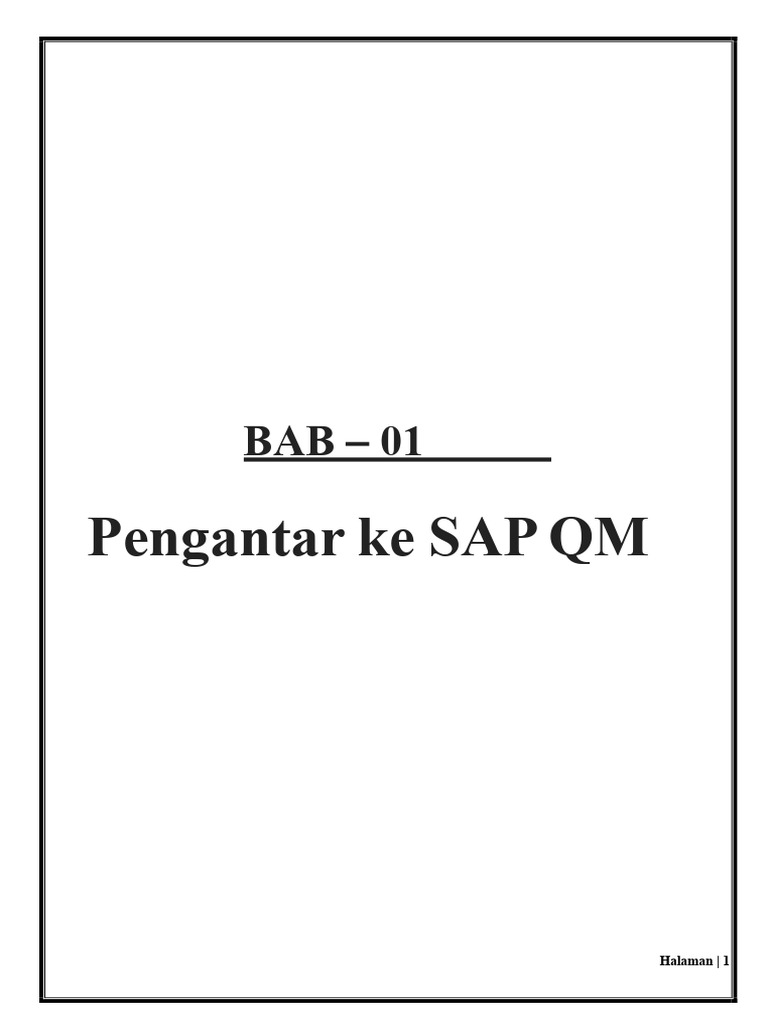 Pengenalan Modul SAP QM dan Manfaatnya | PDF