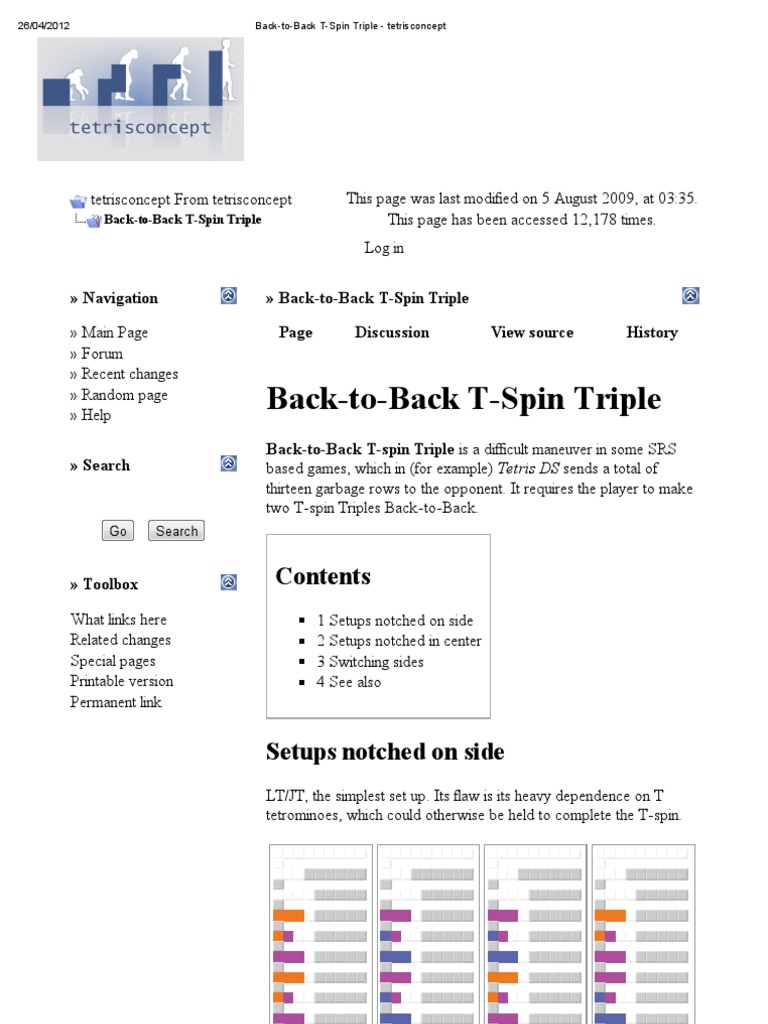 Back To Back T Spin Triple Tetrisconcept | PDF | Computing | Computing ...