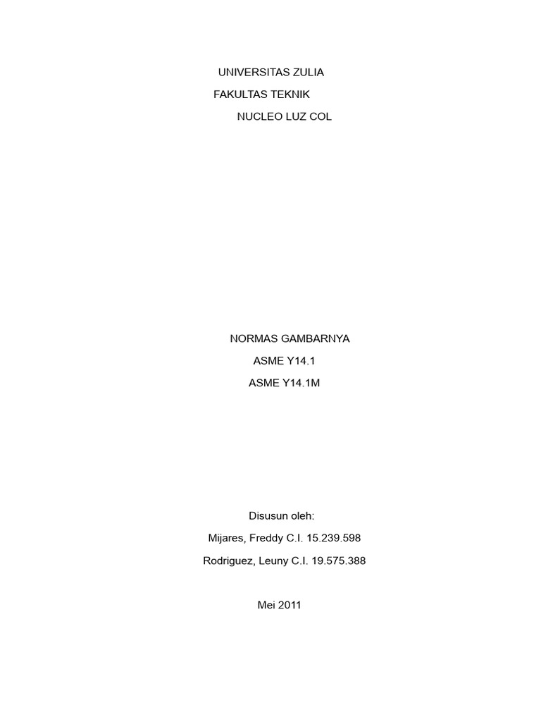 Norma ASME Y14.1: Ukuran Kertas Teknik | PDF