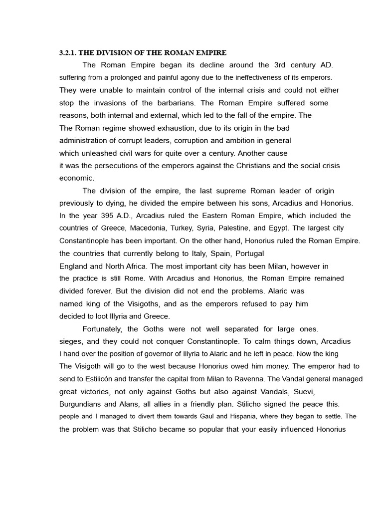 Division of the Roman Empire Explained | PDF | Late Antiquity | Roman ...