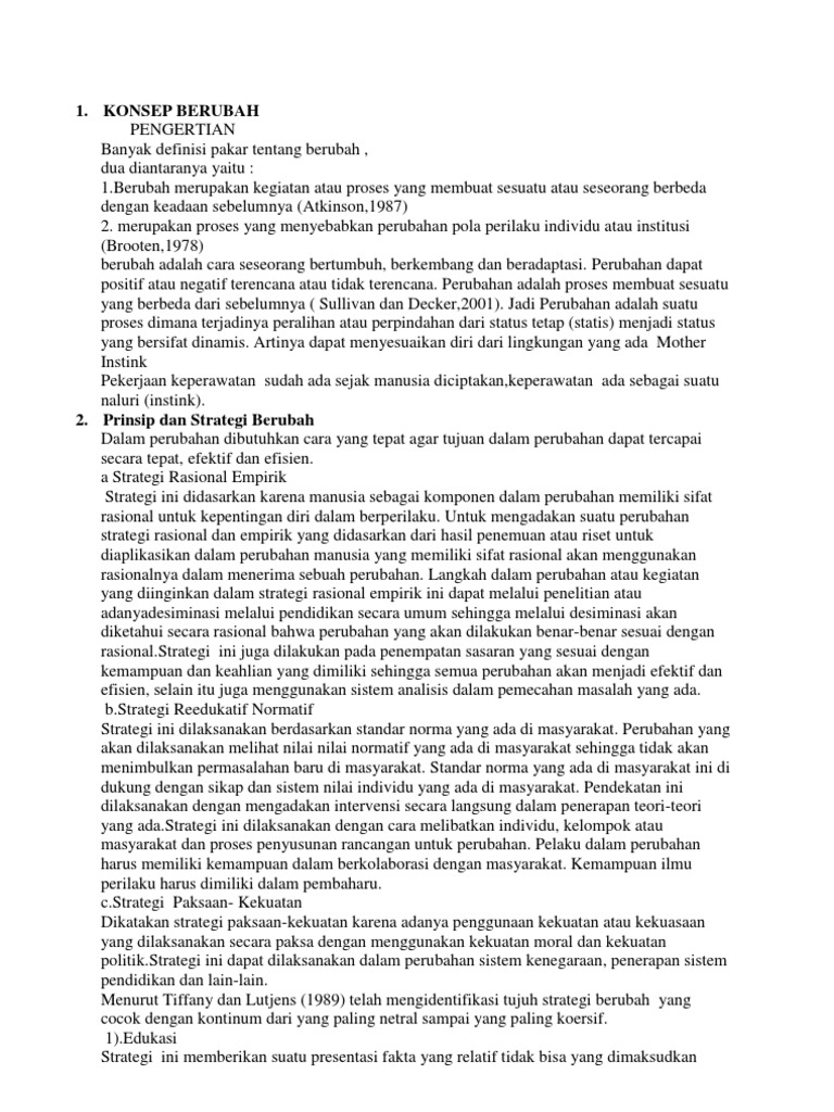 Strategi dan Tahap Perubahan Efektif | PDF | Karier & Perkembangan ...
