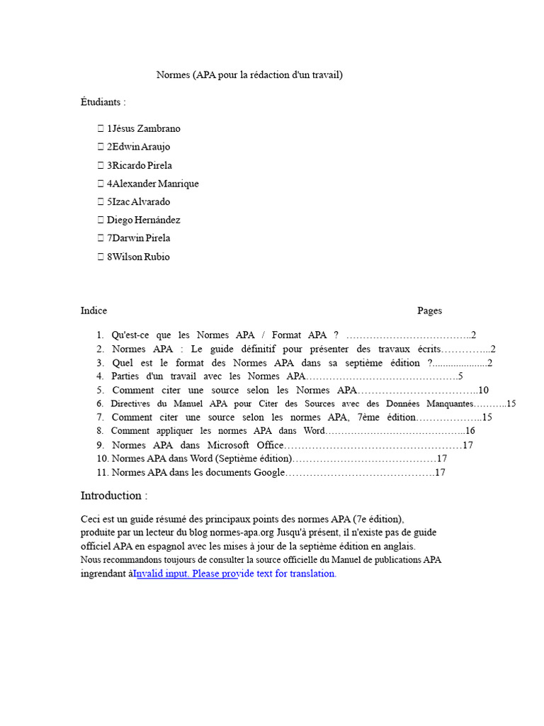 Guide des Normes APA en 7e Édition | PDF | Microsoft Word | Style APA