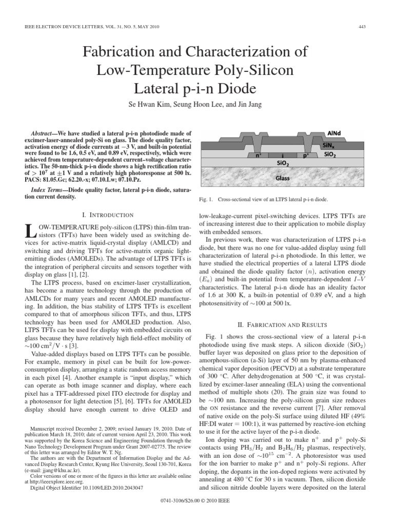 Fabrication and Characterization of Low-Temperature Poly-Silicon ...