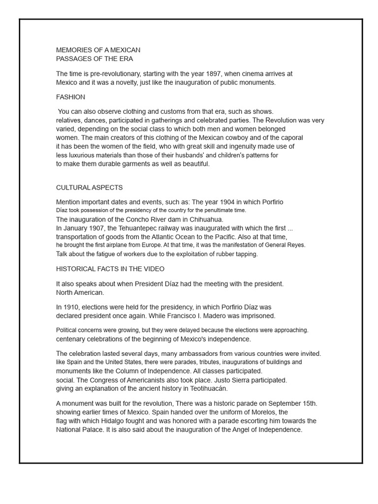 Memoirs of A Mexican | PDF | Politics Of Mexico | Mexico