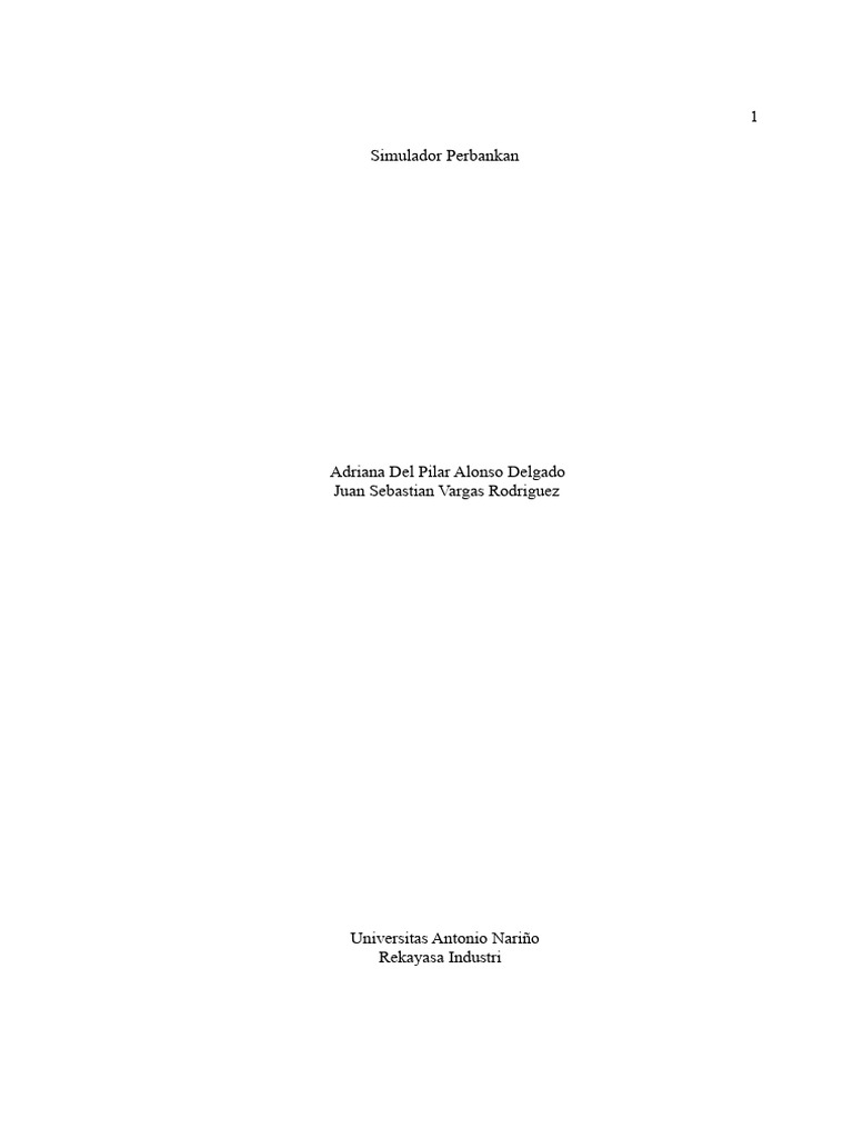 Proyek Simulator Perbankan Dalam C++ | PDF