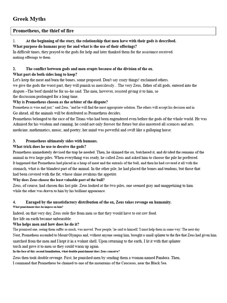 Themis's Instructions to Deucalion and Pyrrha | PDF | Minotaur | Prometheus