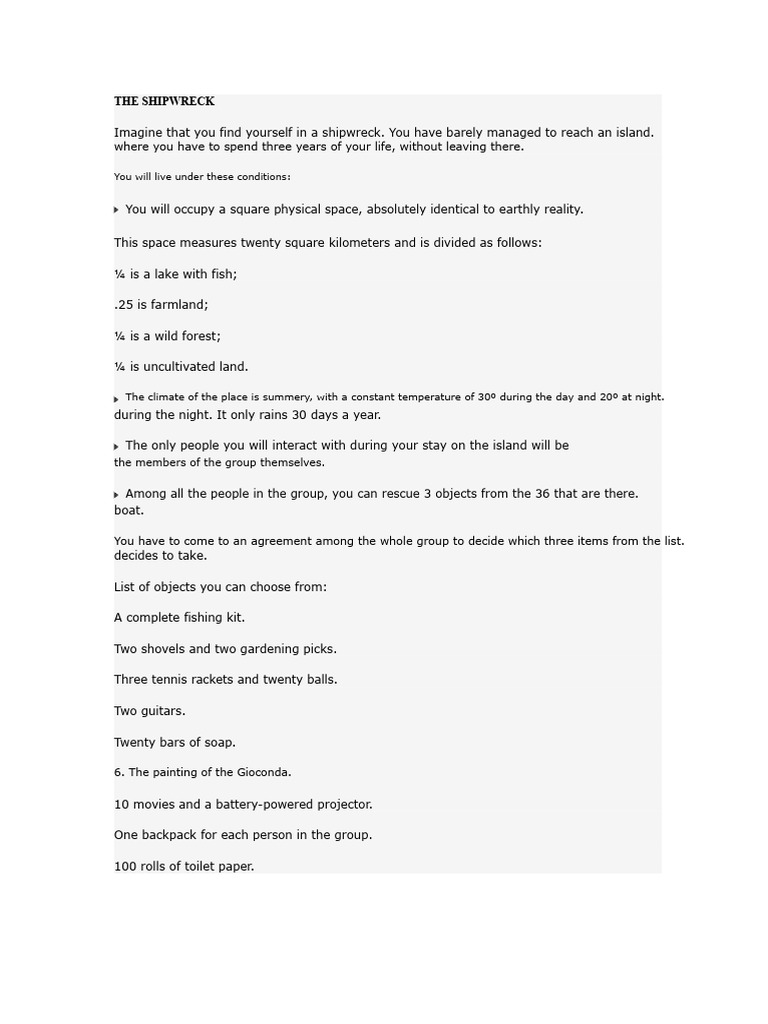 THE_SHIPWRECK_decision-making_exercise | PDF