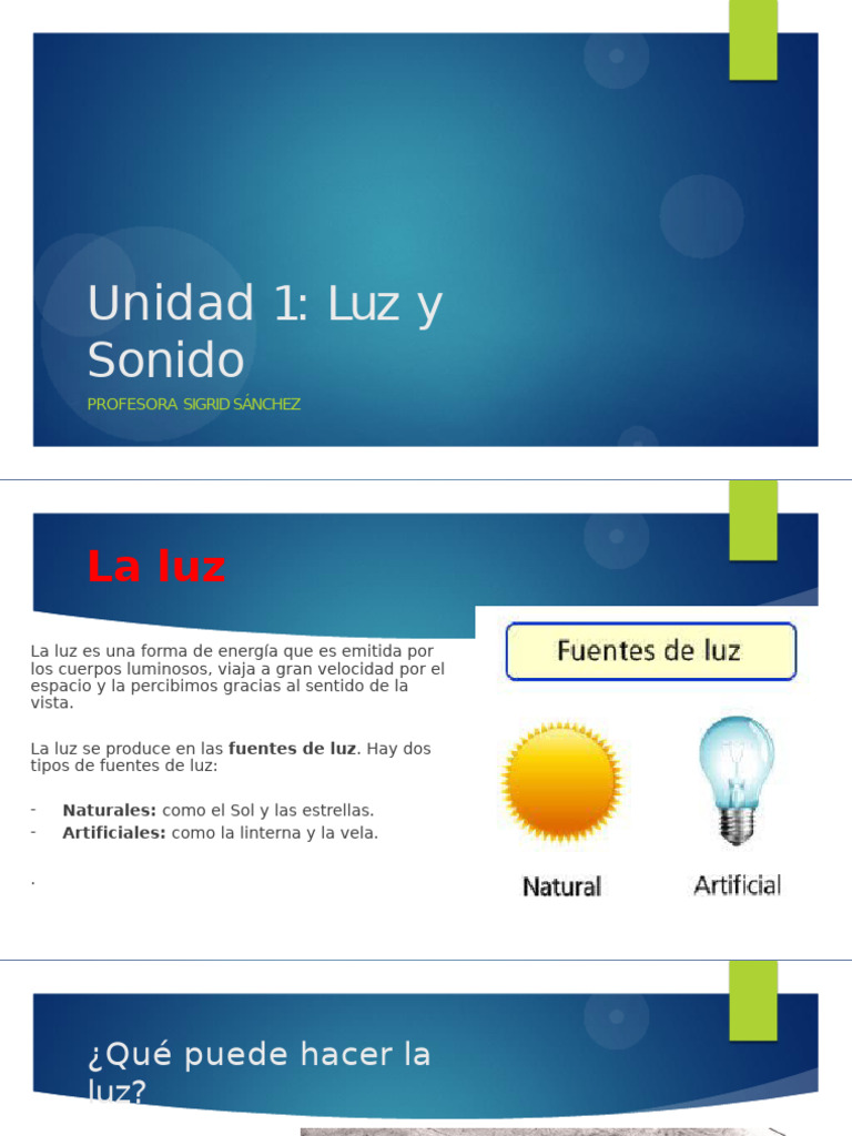Luz y Sonido | PDF | Sonido | Ligero