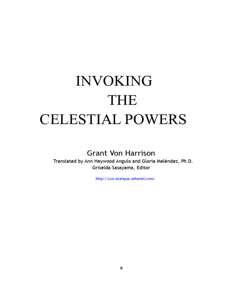 Invoking The Celestial Powers - Grant Von Harrison | PDF | Faith ...