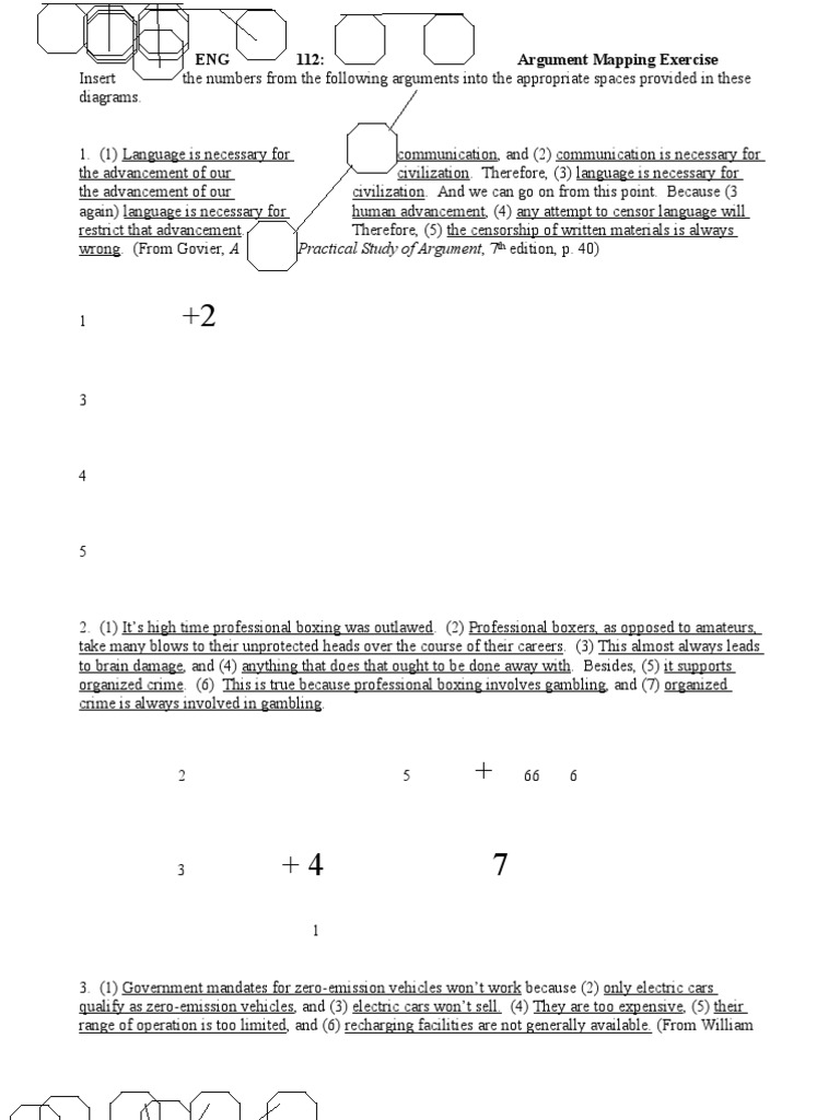 Argument Mapping Exercise | PDF