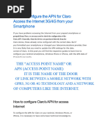 TNT Apn | PDF | Multimedia Messaging Service | High Speed Packet Access
