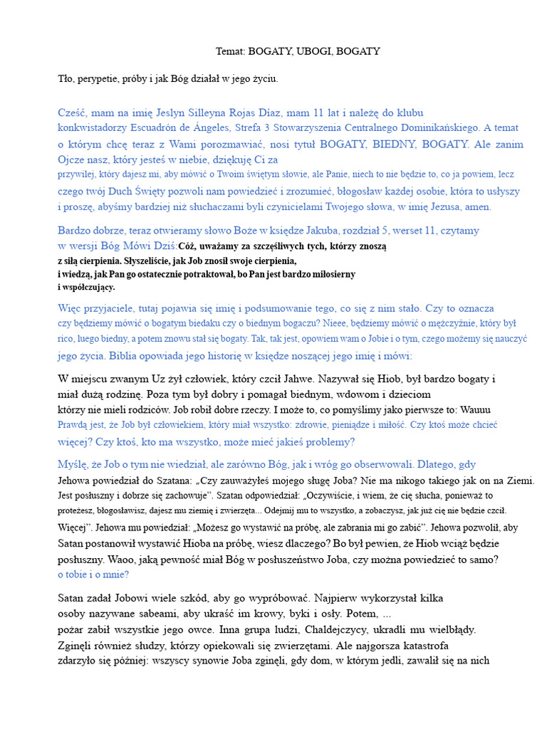 Temat o Jobie | PDF