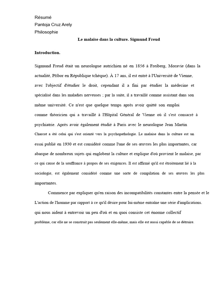 Freud et le malaise dans la culture | PDF | Sigmund Freud | Instinct