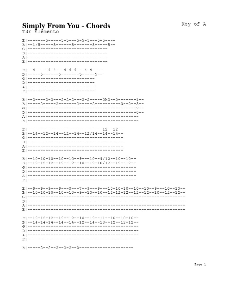 Simply of You - Chords | PDF | Musicology | Musical Compositions