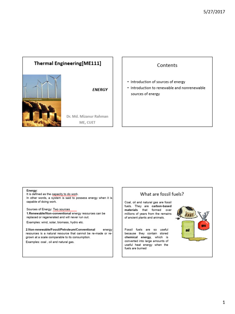 Energy Handouts | PDF | Energy Development | Coal
