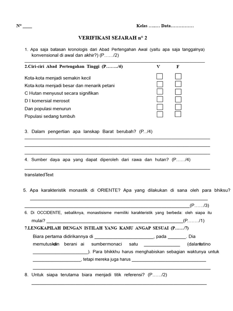 Verifikasi Sejarah Abad Pertengahan Tinggi | PDF