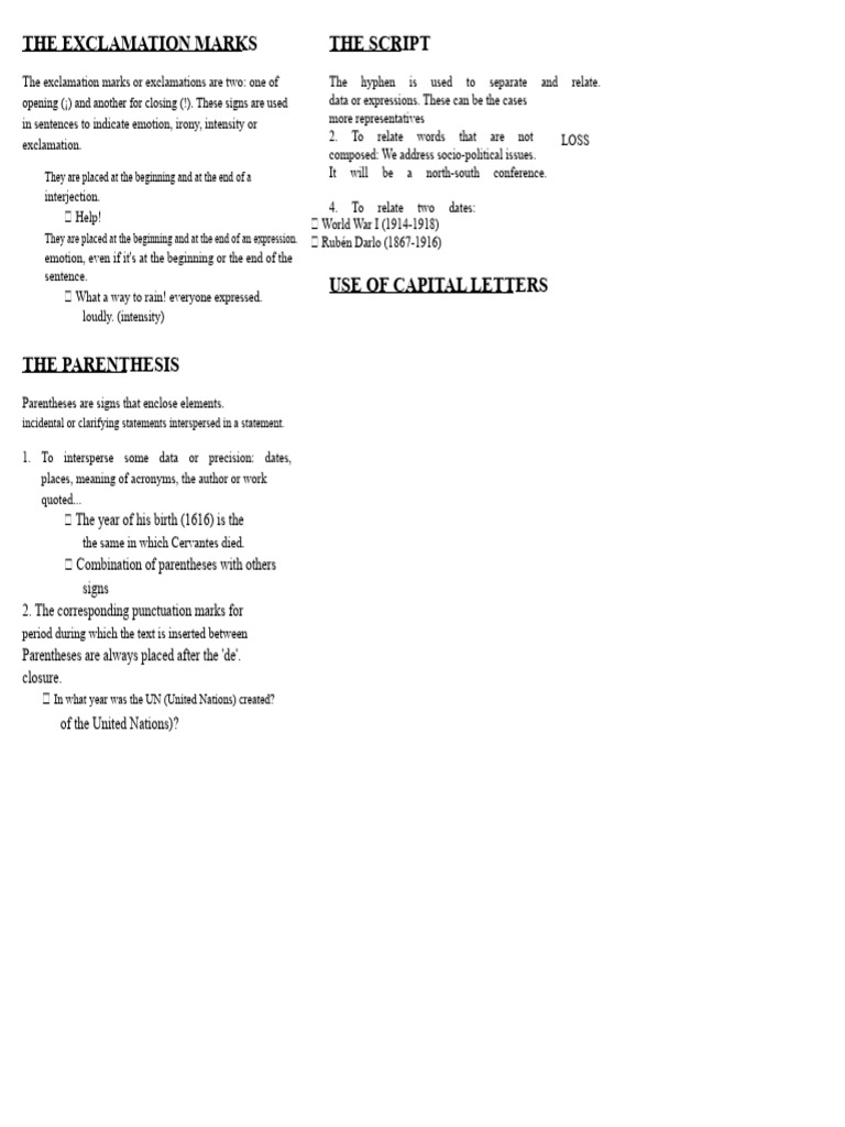 Triptych of Punctuation Marks | PDF | Punctuation | Bracket