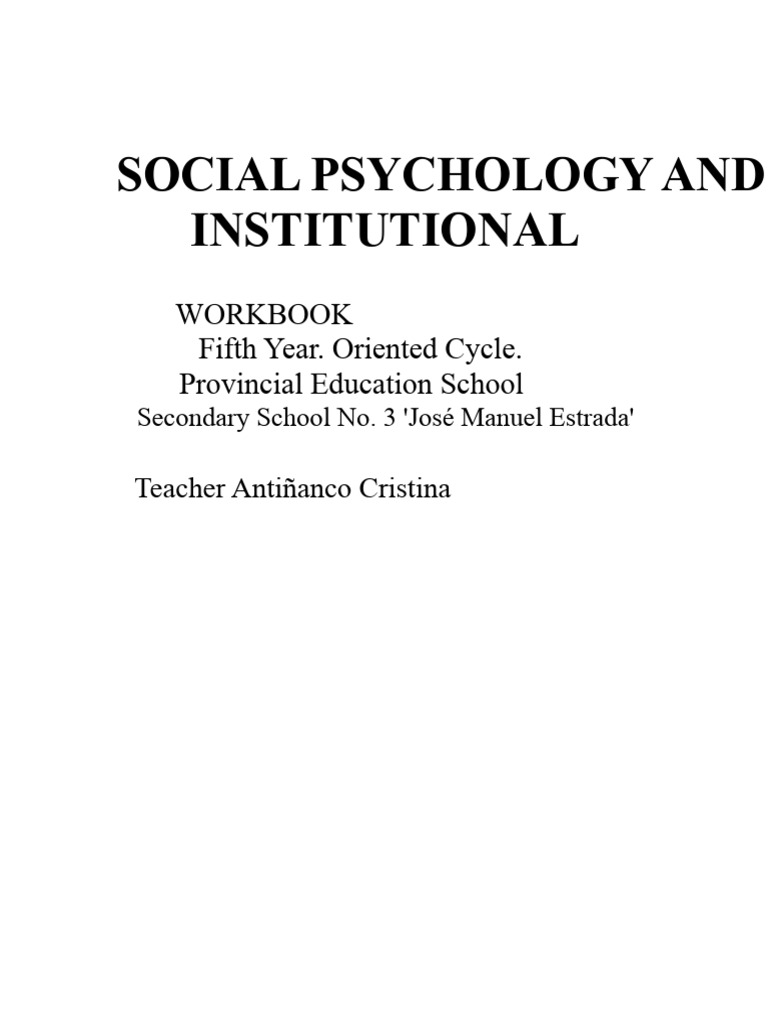 Booklet Part 1 Psycho - Social | PDF | Psychology | Socialization