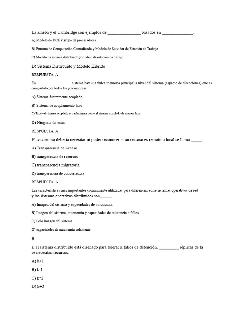 MCQ Merged | PDF | Computación distribuída | Multidifusión