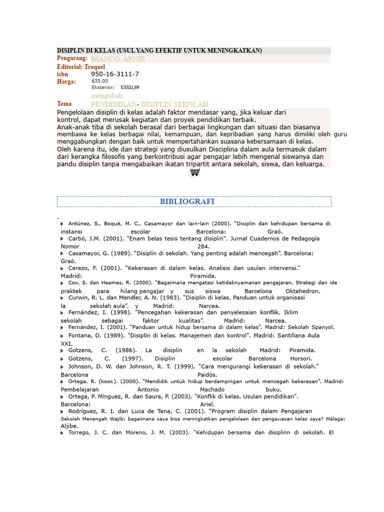 Strategi Disiplin Efektif di Kelas | PDF