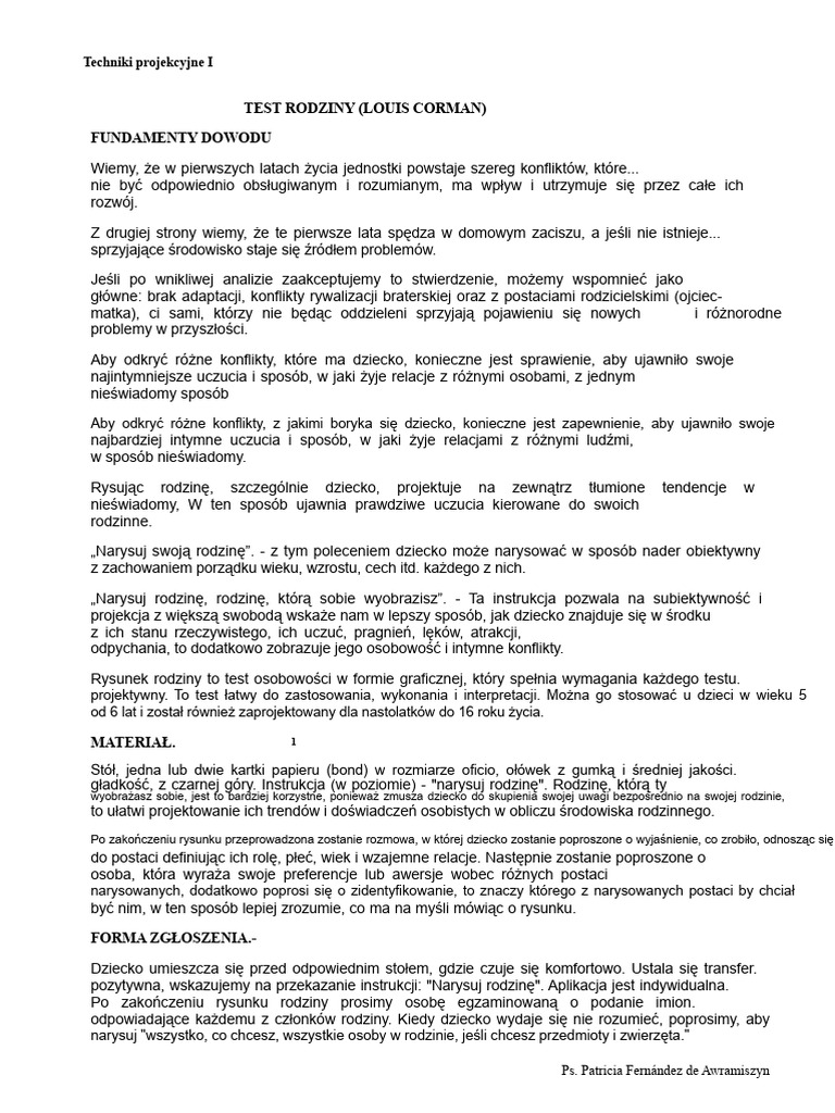 Test Rodziny | PDF