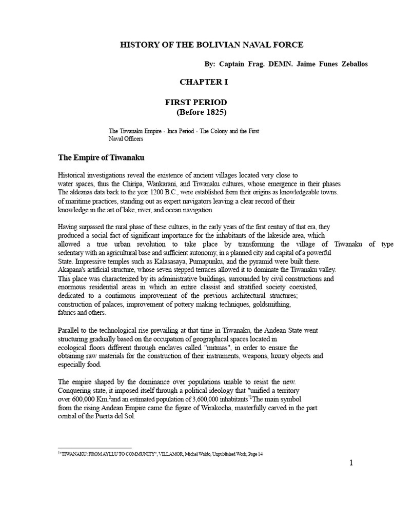 History of The Bolivian Navy | PDF | Bolivia | Chile