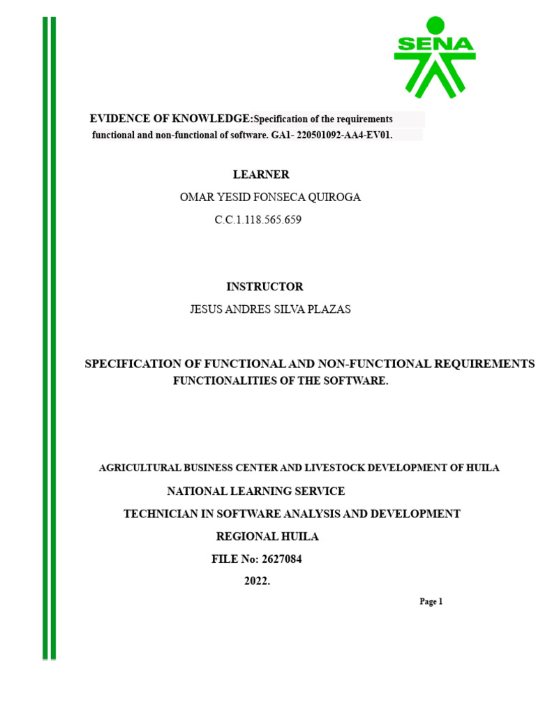 Functional & Non-Functional Software Requirements | PDF | Software | System