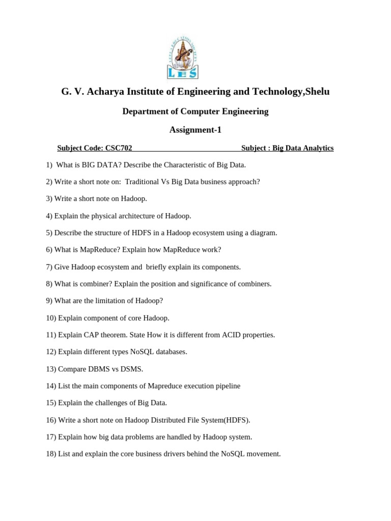 BDA_ Assgnmnt1 (2) | PDF | Apache Hadoop | Map Reduce
